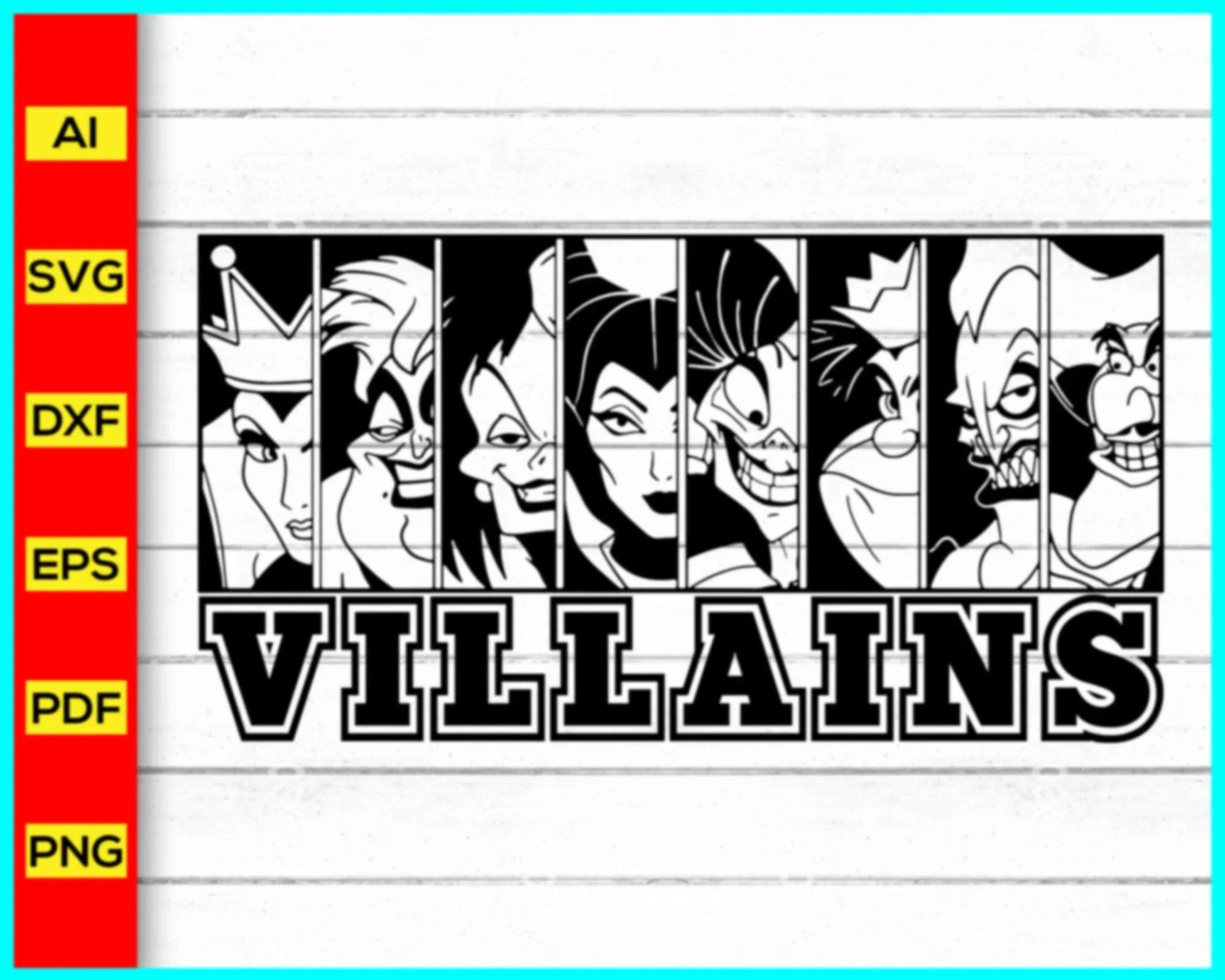 Halloween Disney Villains Svg, Halloween Svg, Ursula Svg, Maleficent S ...