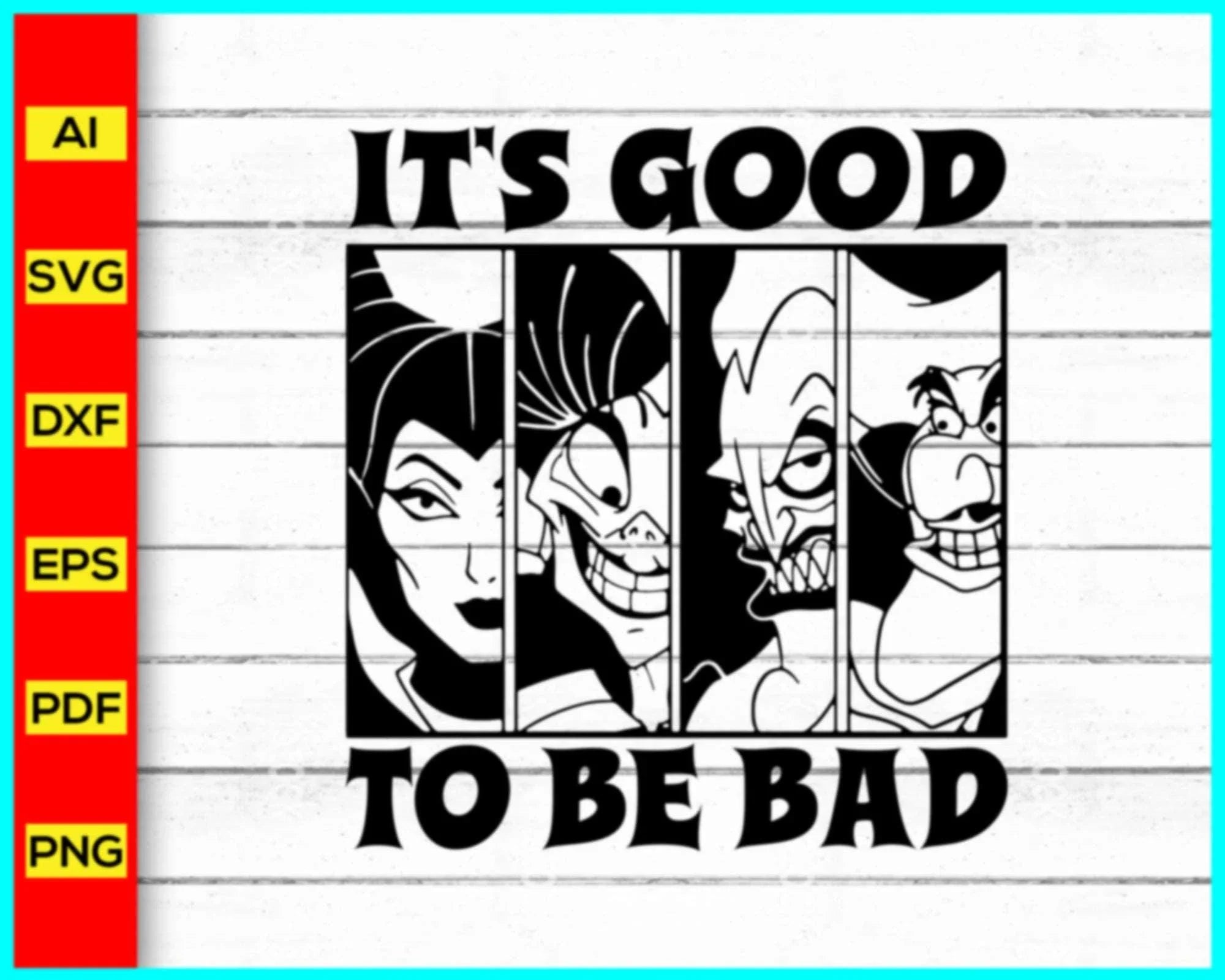 It's Good to be Bad svg, Villain Gents Svg, Halloween Villains SVG, Vi ...