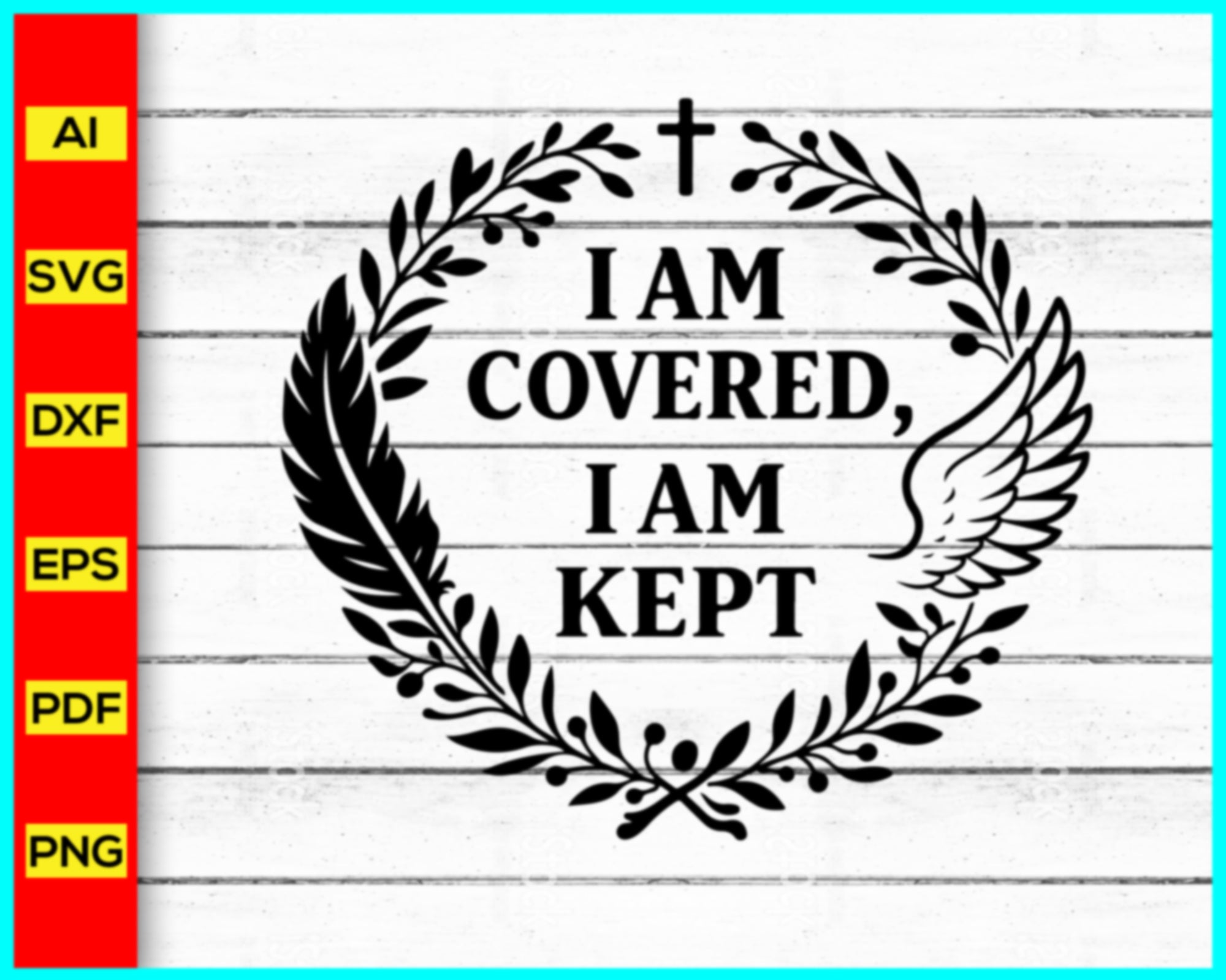 I am covered i am kept svg, prayer svg, Faith svg, Pray svg, Christian ...