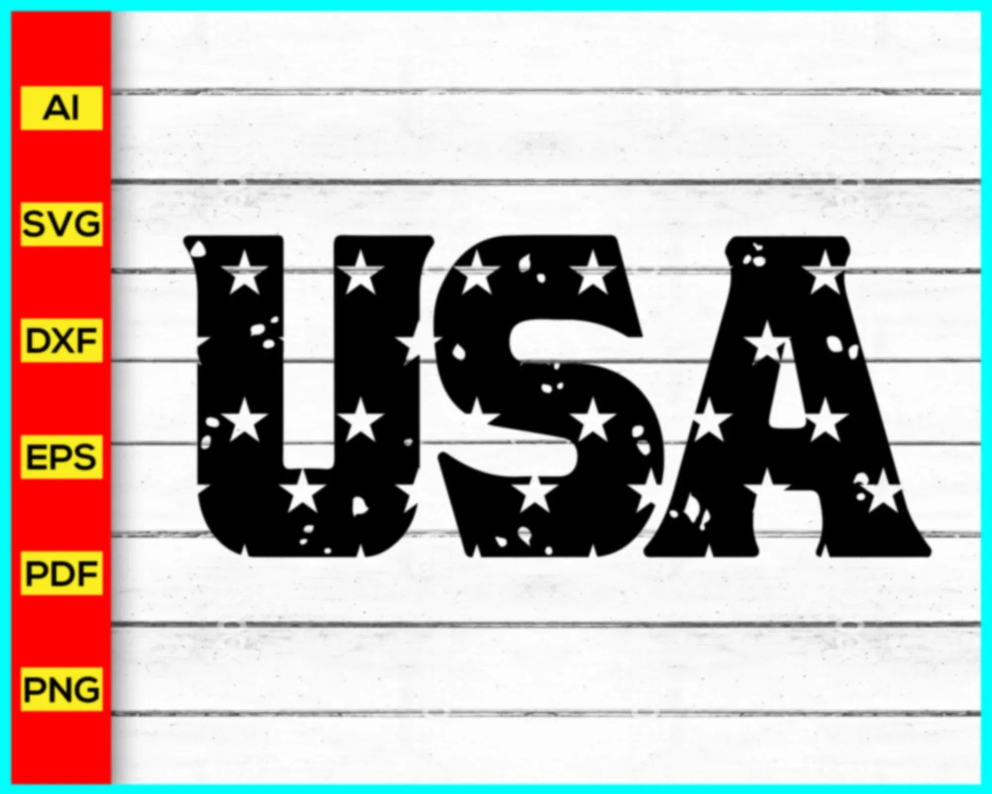 Distressed USA Svg Png Cut File for Cricut, Grunge Patriotic Shirt Des ...