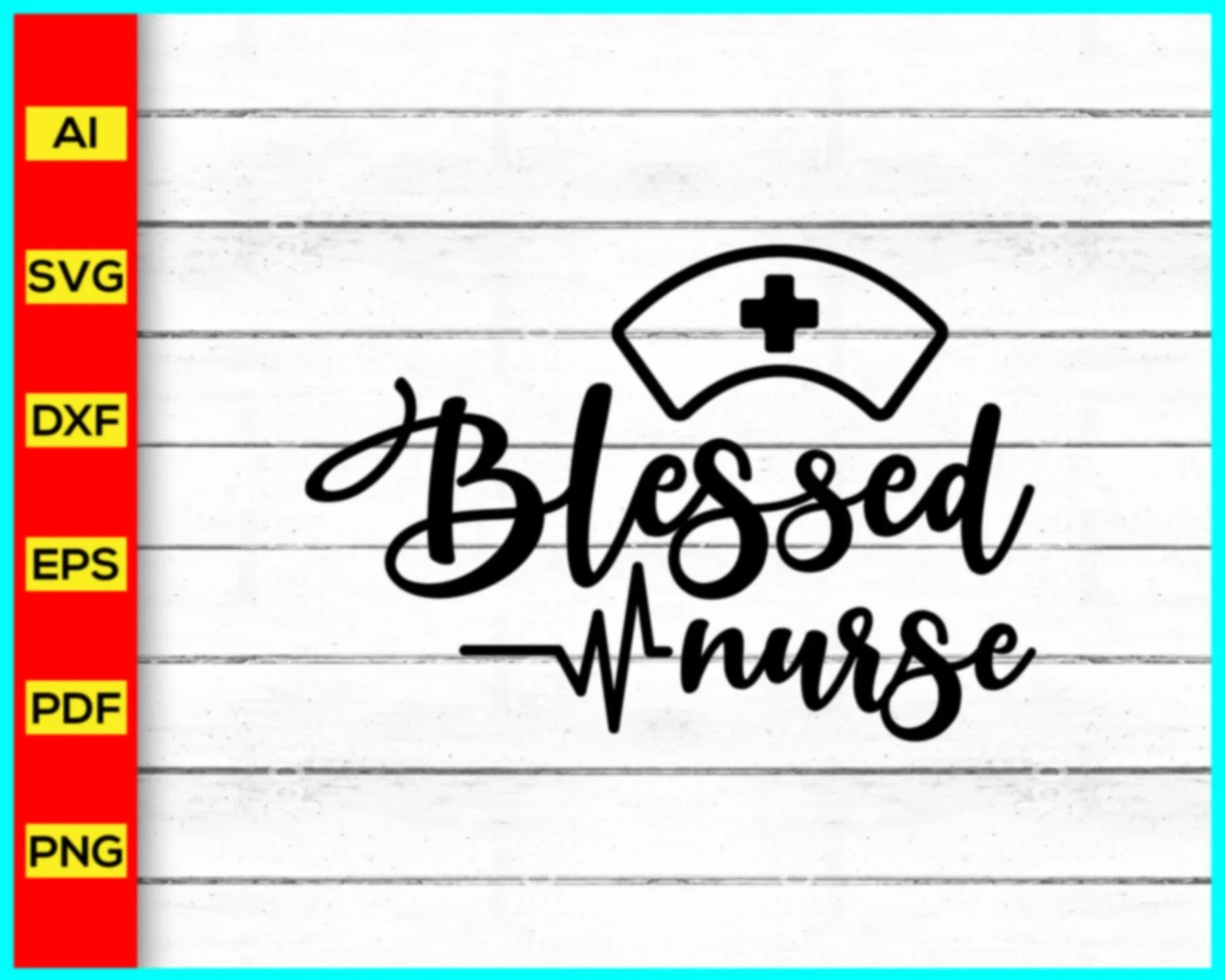 Blessed Nurse Svg, Nurse Svg, Stethoscope Svg, Nursing Svg, RN Svg, He ...