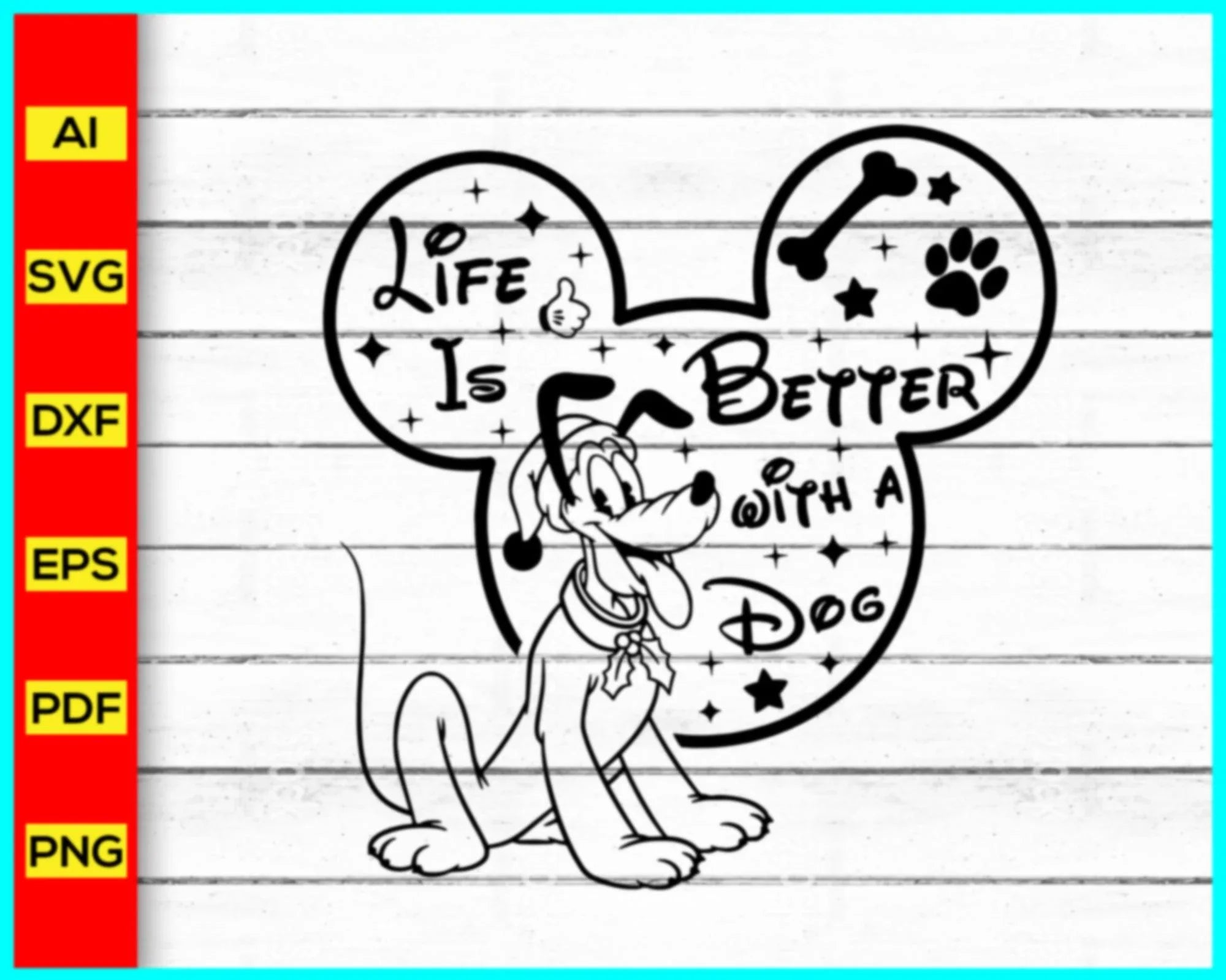 Pluto The Dog Drawings