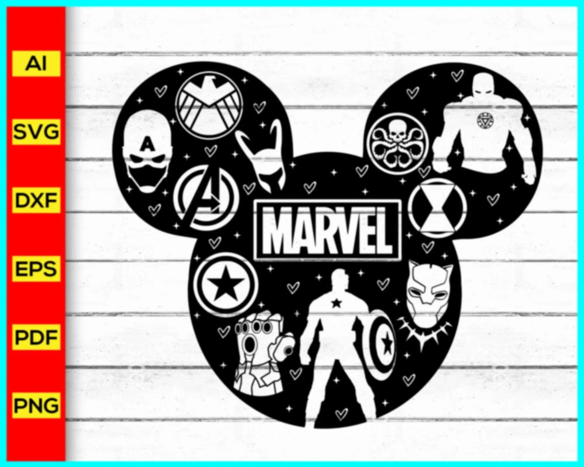 Marvel Superhero Collage Mouse Digital Design, Marvel Superheros, Aven ...