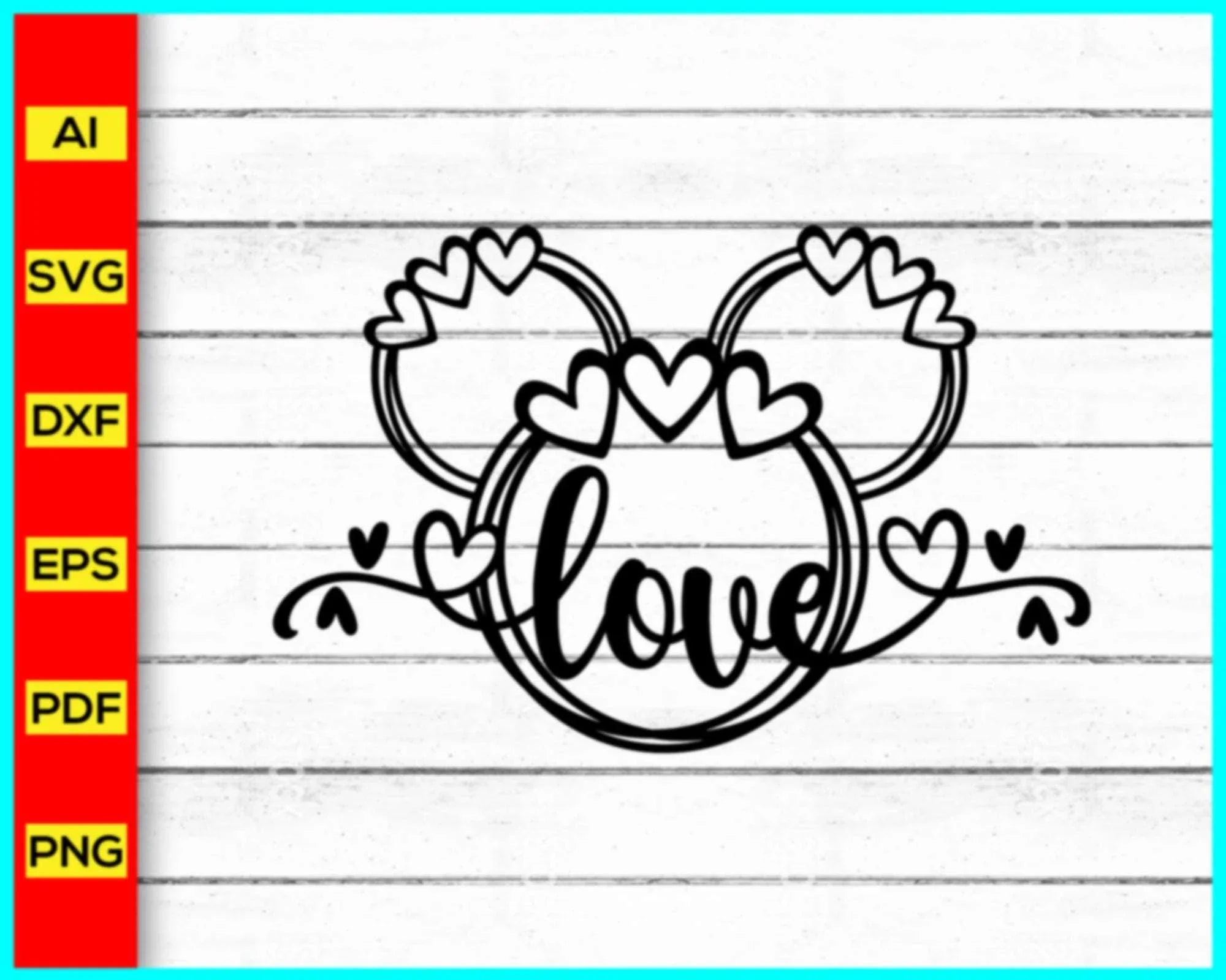 Disney Love Svg, Mickey Mouse Svg silhouette Png, Disney Svg, Animal K ...
