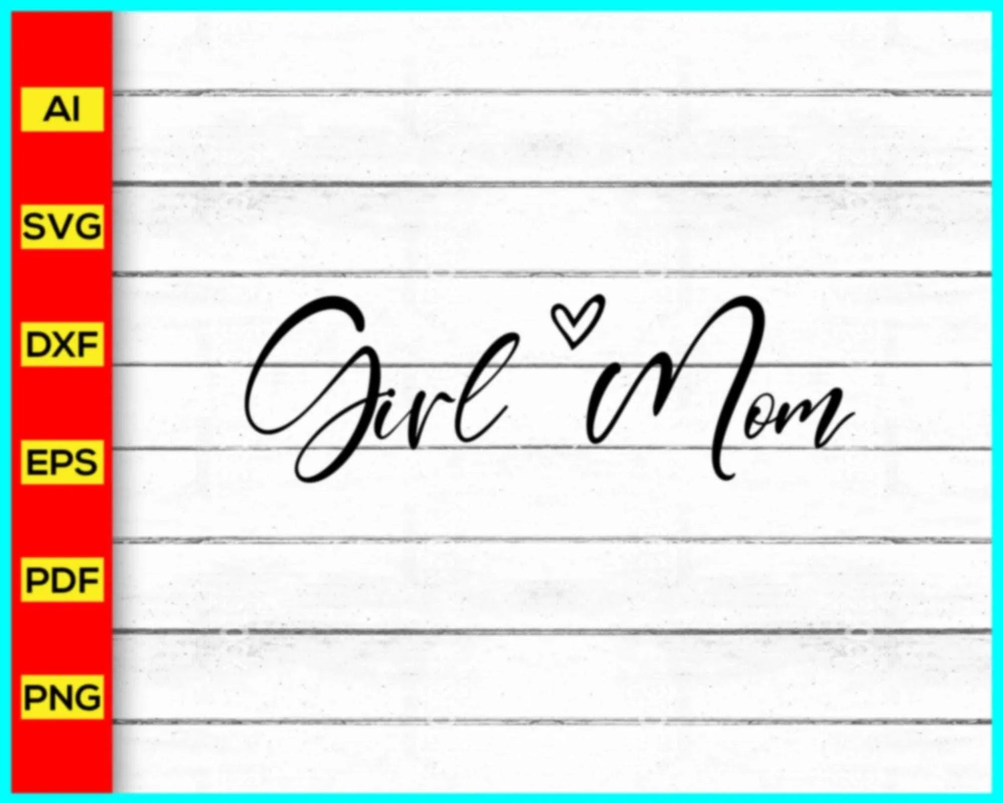 Girl Mom svg, Girl mom hand lettered Svg, Girl mama svg, Girl mom t-sh ...