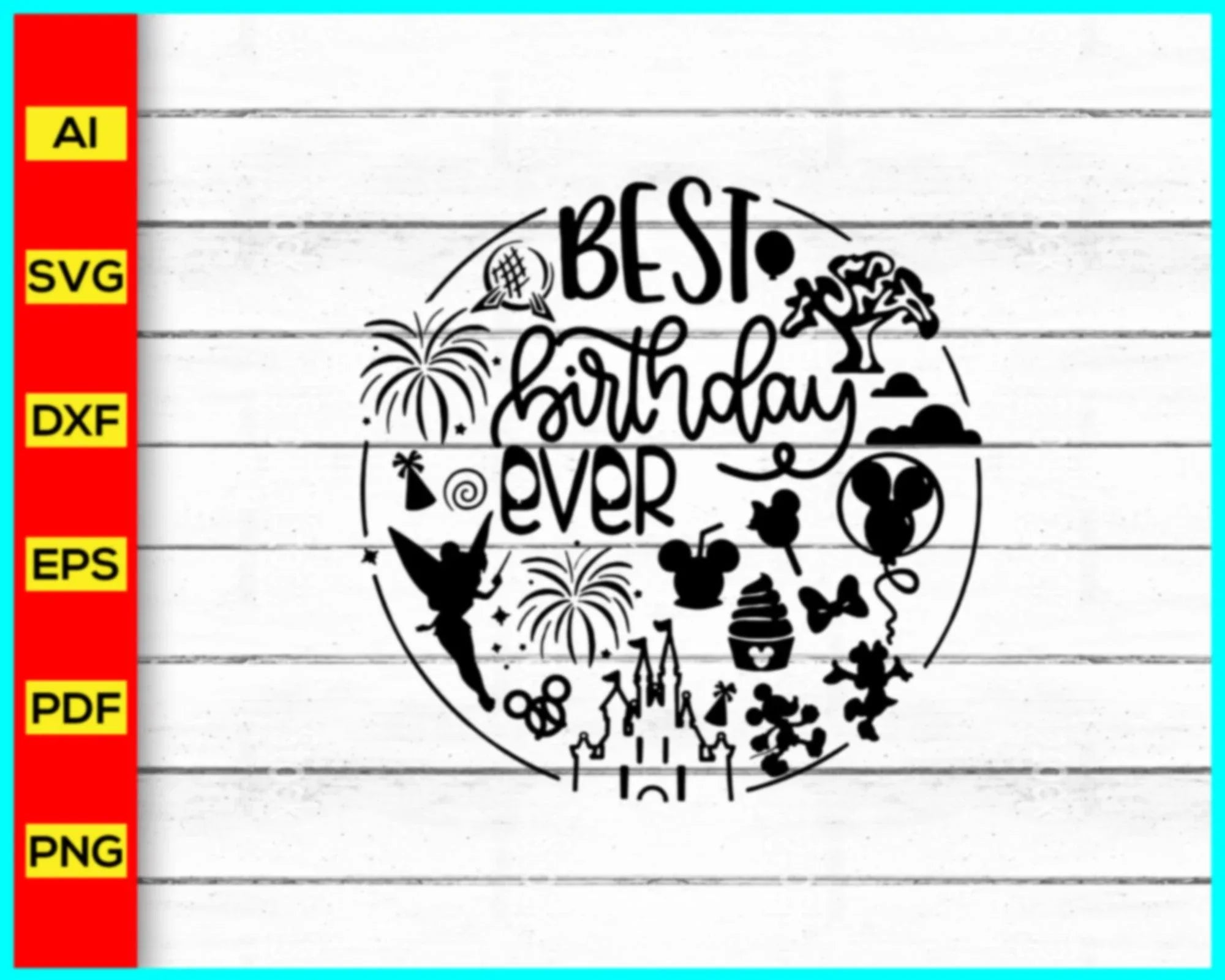 Best Birthday Ever Svg, Disney Svg, Disney Birthday Svg, Birthday Girl ...