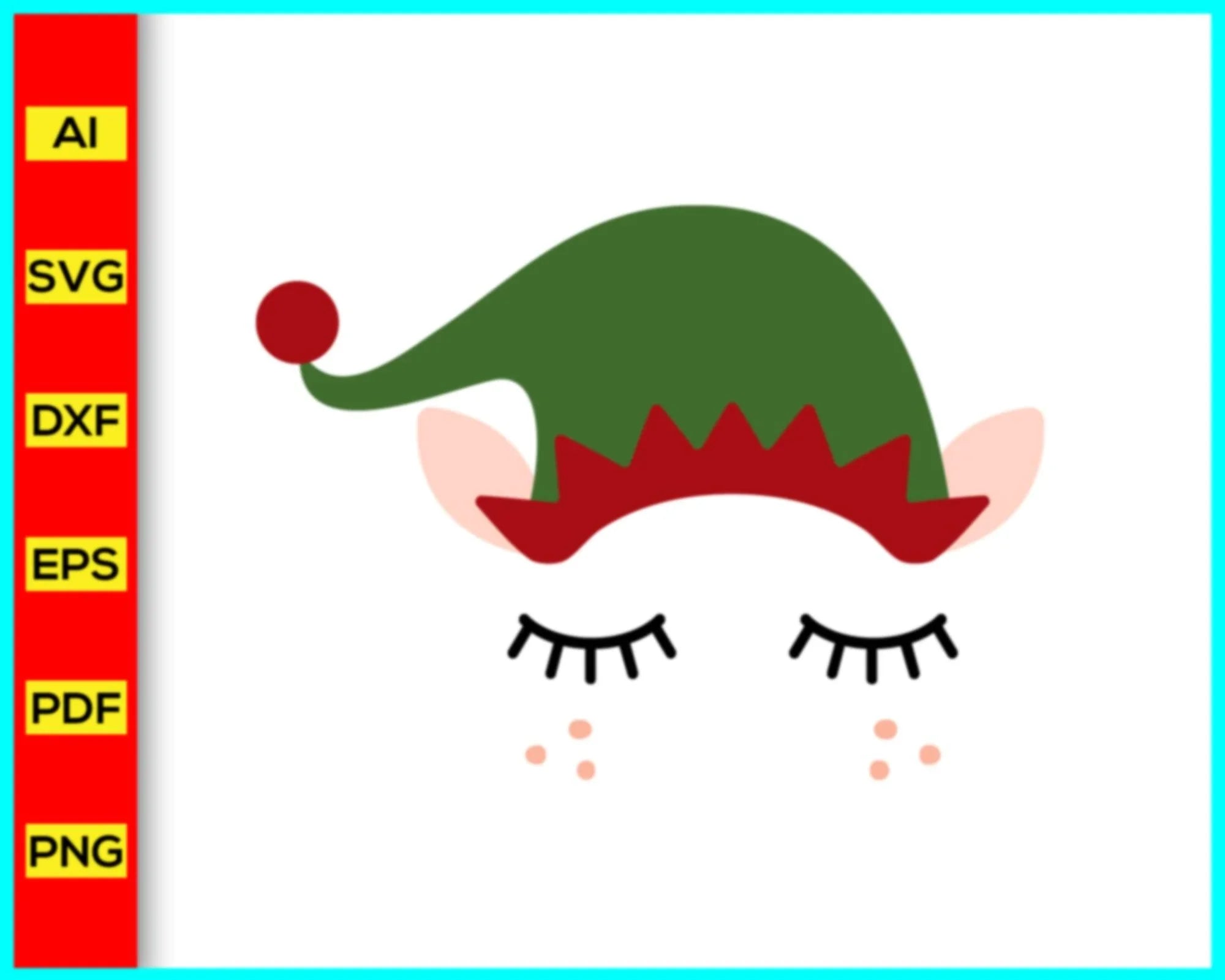 Lashes elf Svg, Elf svg, Elf Family SVG, Christmas SVG, Family Matchin ...
