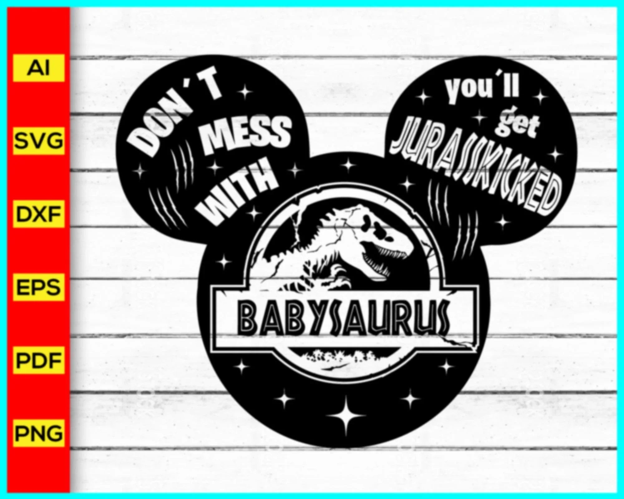 BABYSAURUS Svg, Mickey Svg, Disney Svg, Jurassic Park svg, Baby Saurus ...